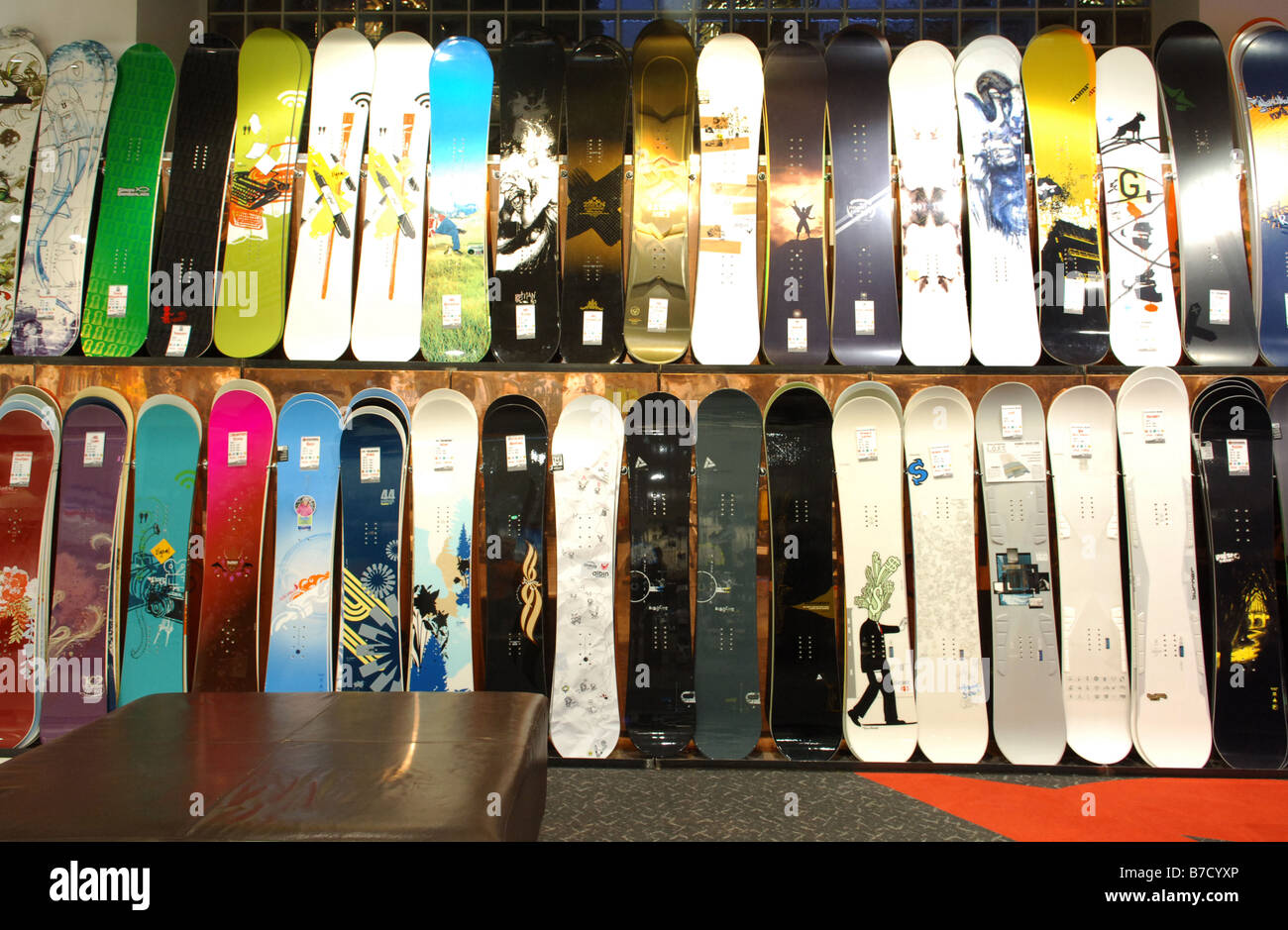 Snow boards display hi-res stock photography and images - Alamy