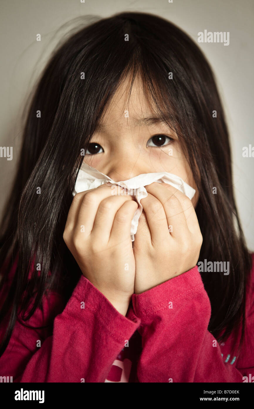 A child with a cold Stock Photo - Alamy