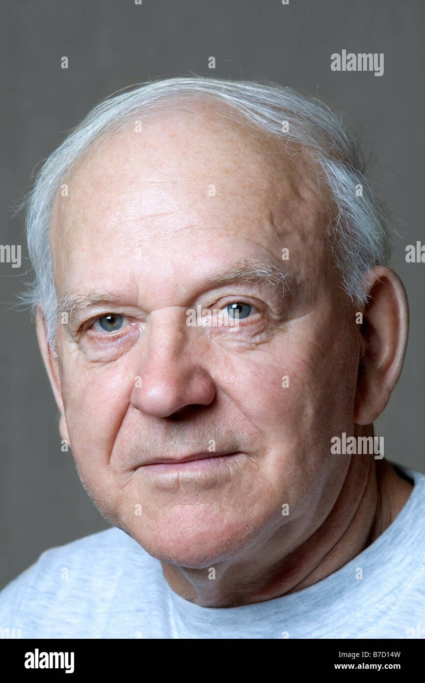 Studio portrait of a senior man Stock Photo - Alamy