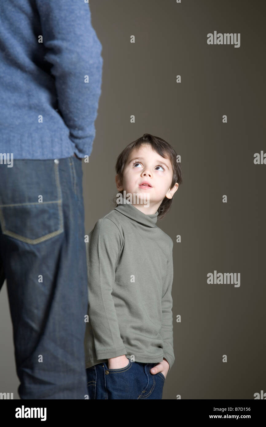 Portrait of a son and father Stock Photo - Alamy
