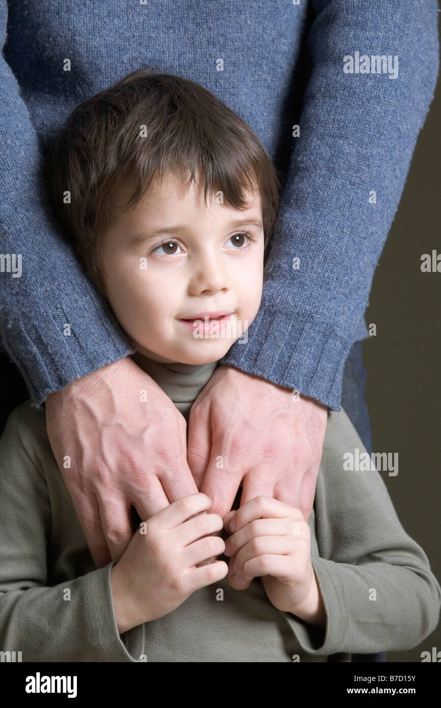 Portrait of a son and father Stock Photo - Alamy