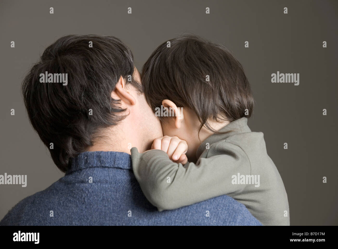Portrait of a son and father Stock Photo - Alamy