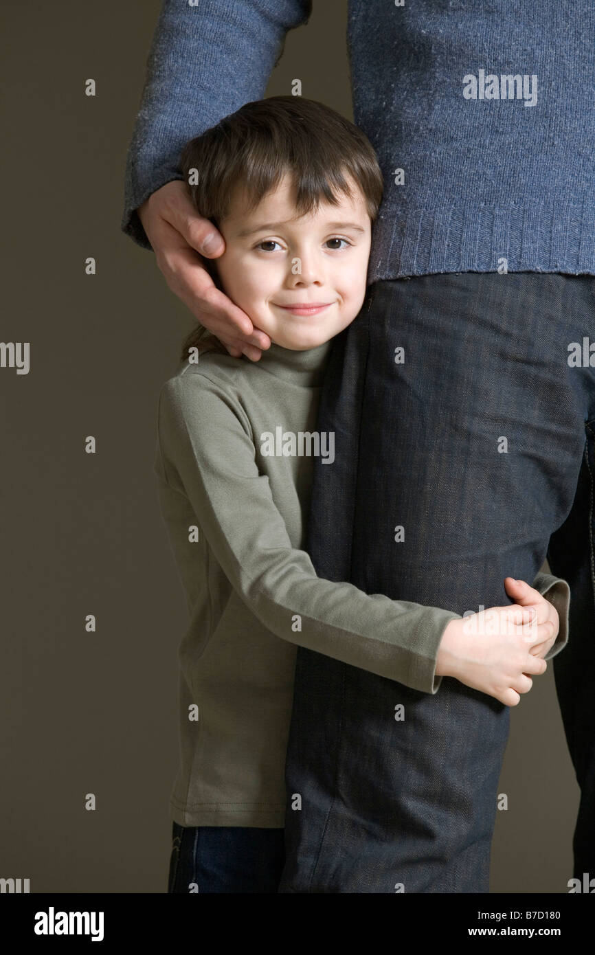 Portrait of a son and father Stock Photo - Alamy