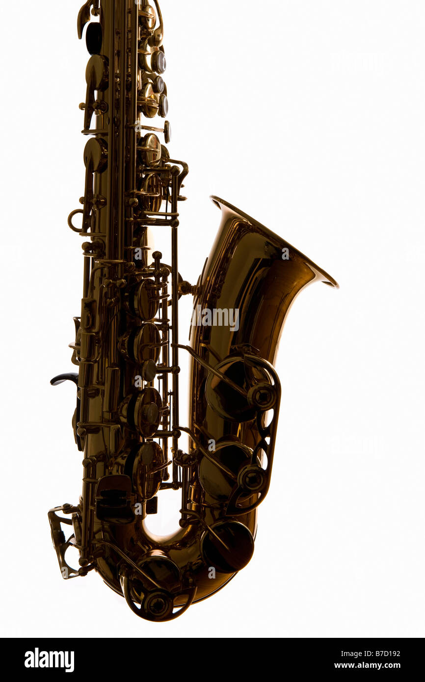 A saxophone, close-up, studio shot Stock Photo - Alamy