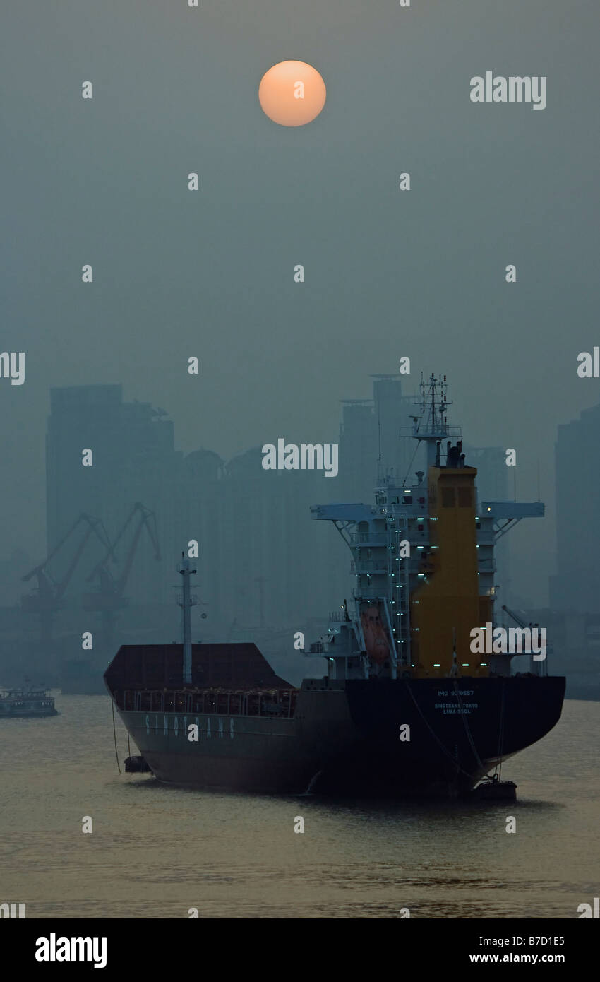 Ship at Dawn Stock Photo - Alamy