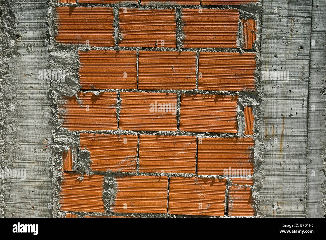 A cement and brick wall Stock Photo - Alamy