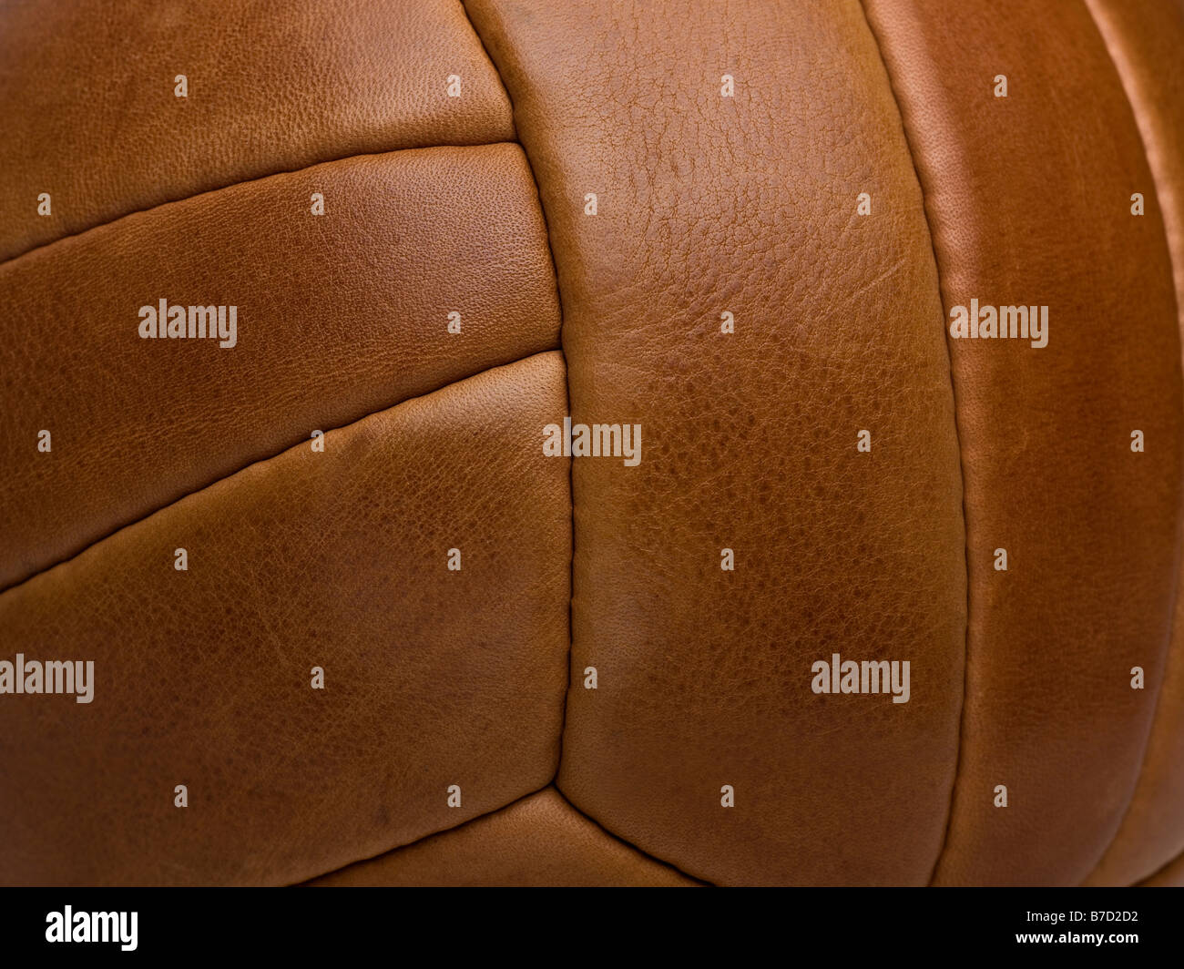 Detail of a leather sports ball Stock Photo - Alamy