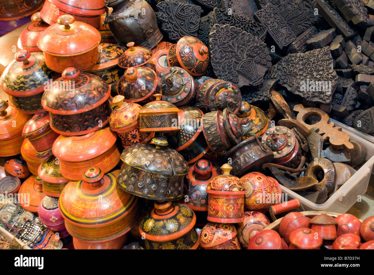 Wooden boxes for sale at Istanbul Market, Turkey Stock Photo - Alamy