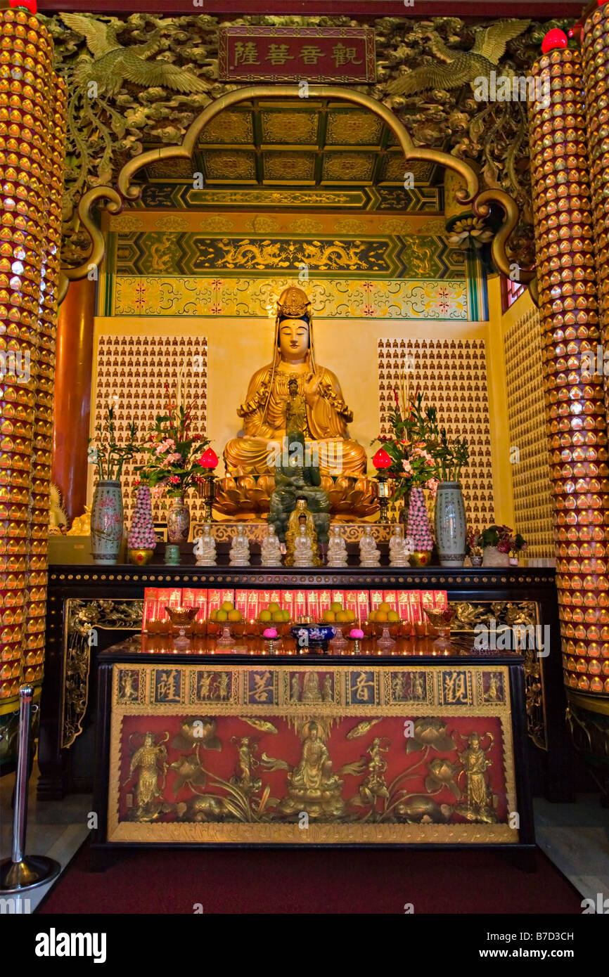 Statue of the Goddess Guan Shi Yin in the Thean Hou Temple, Kuala ...