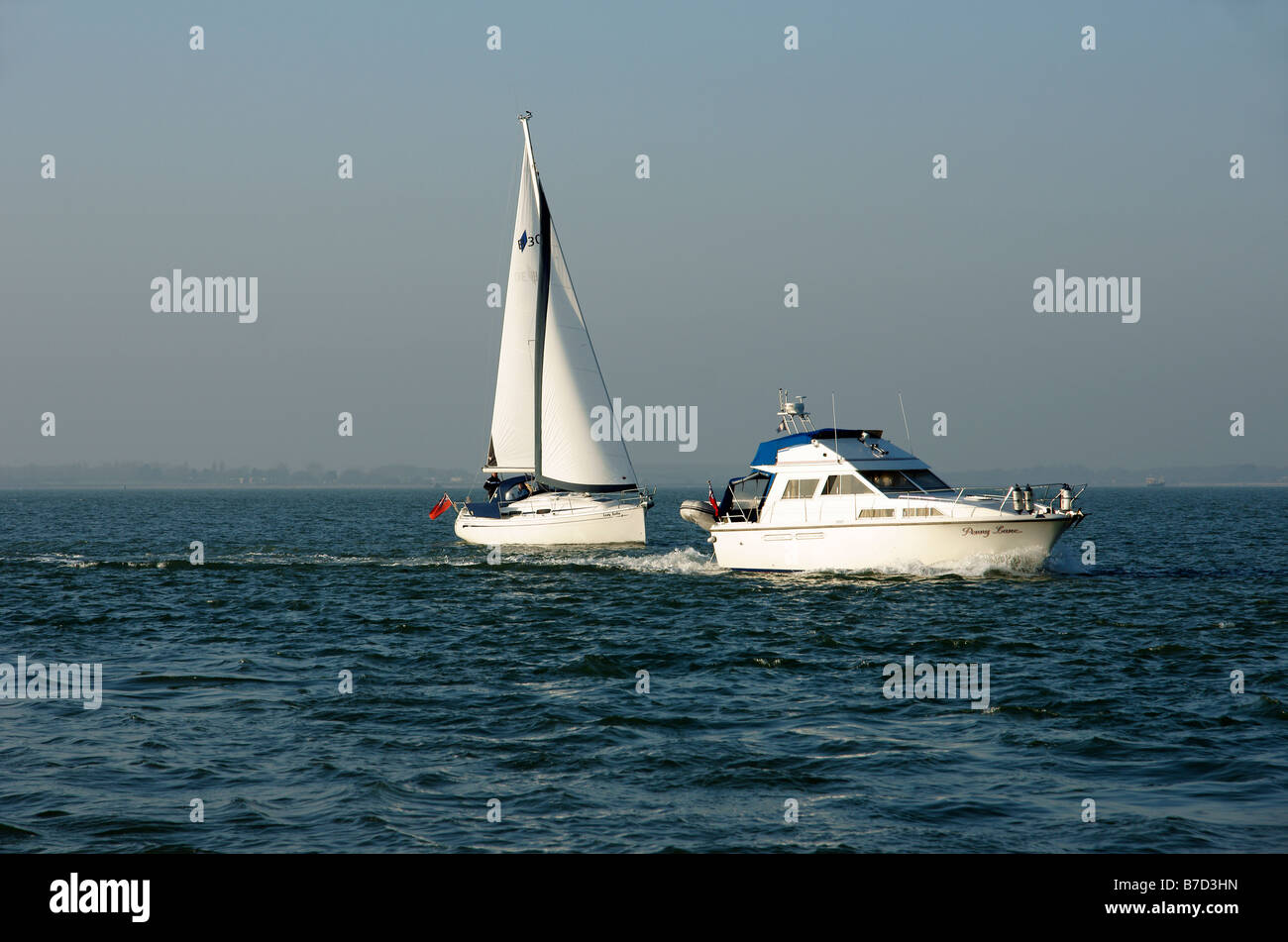 Near boat collision between a yacht and a powerboat off East Head West ...