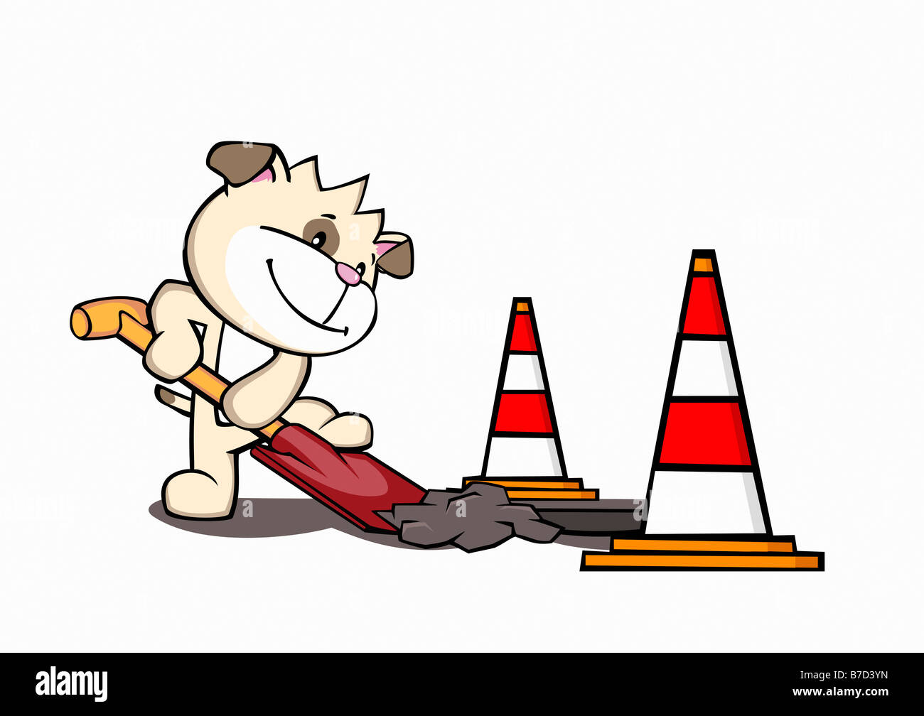 Cartoon dog digging hi-res stock photography and images - Alamy