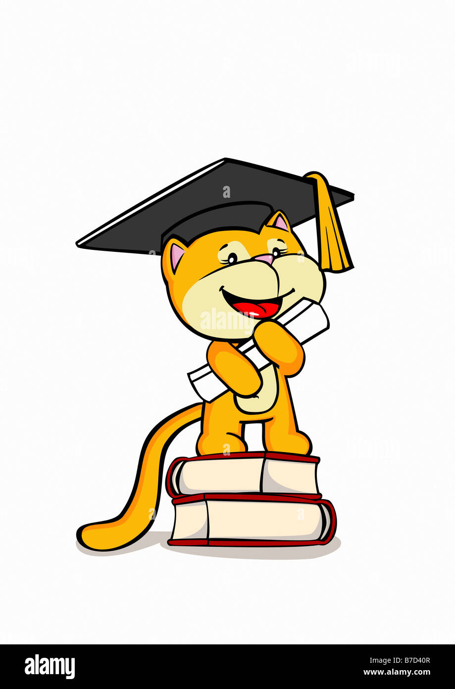 Graduate holding degree Cut Out Stock Images & Pictures - Alamy