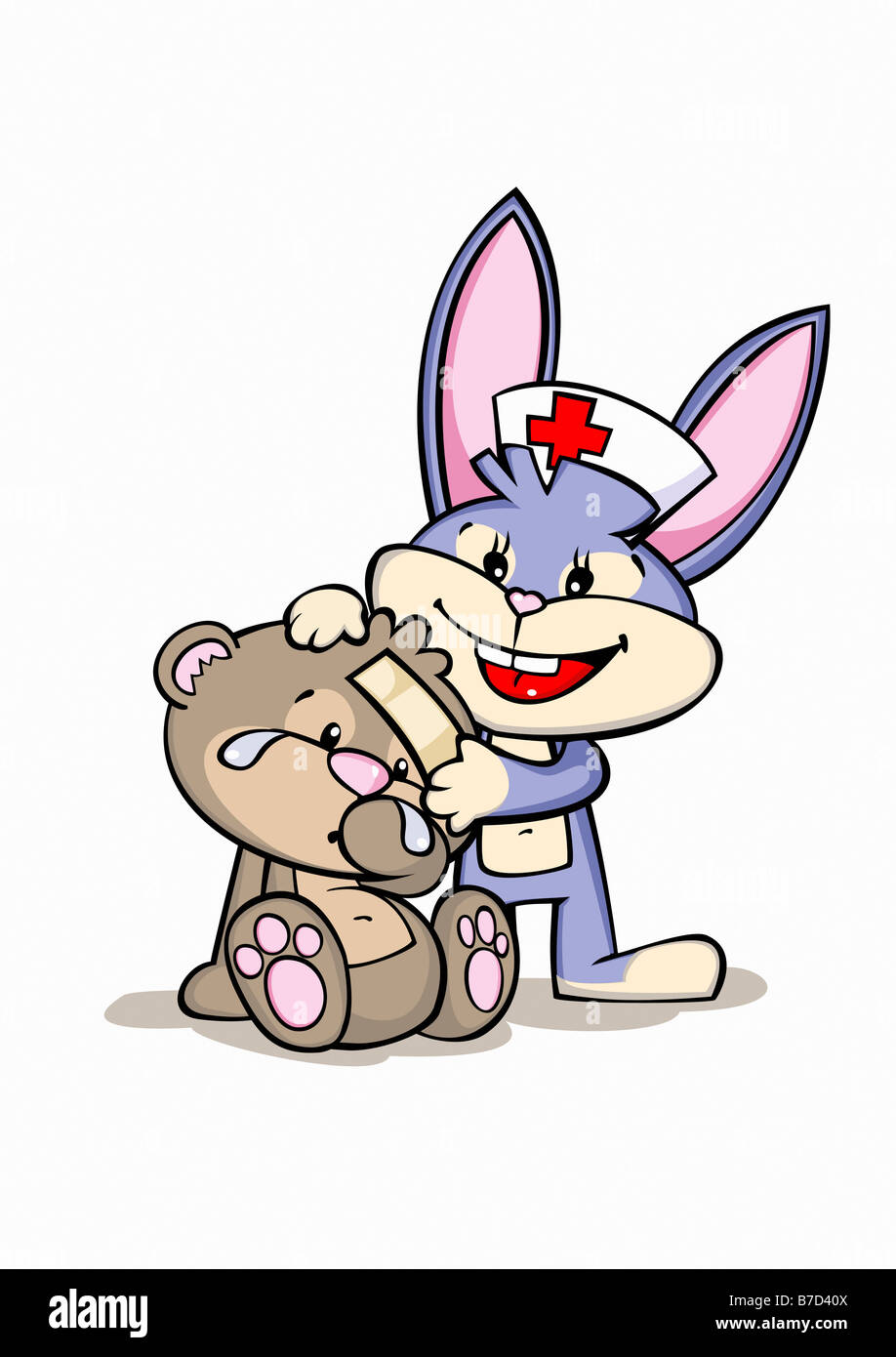 Bear and rabbit Cut Out Stock Images & Pictures - Alamy