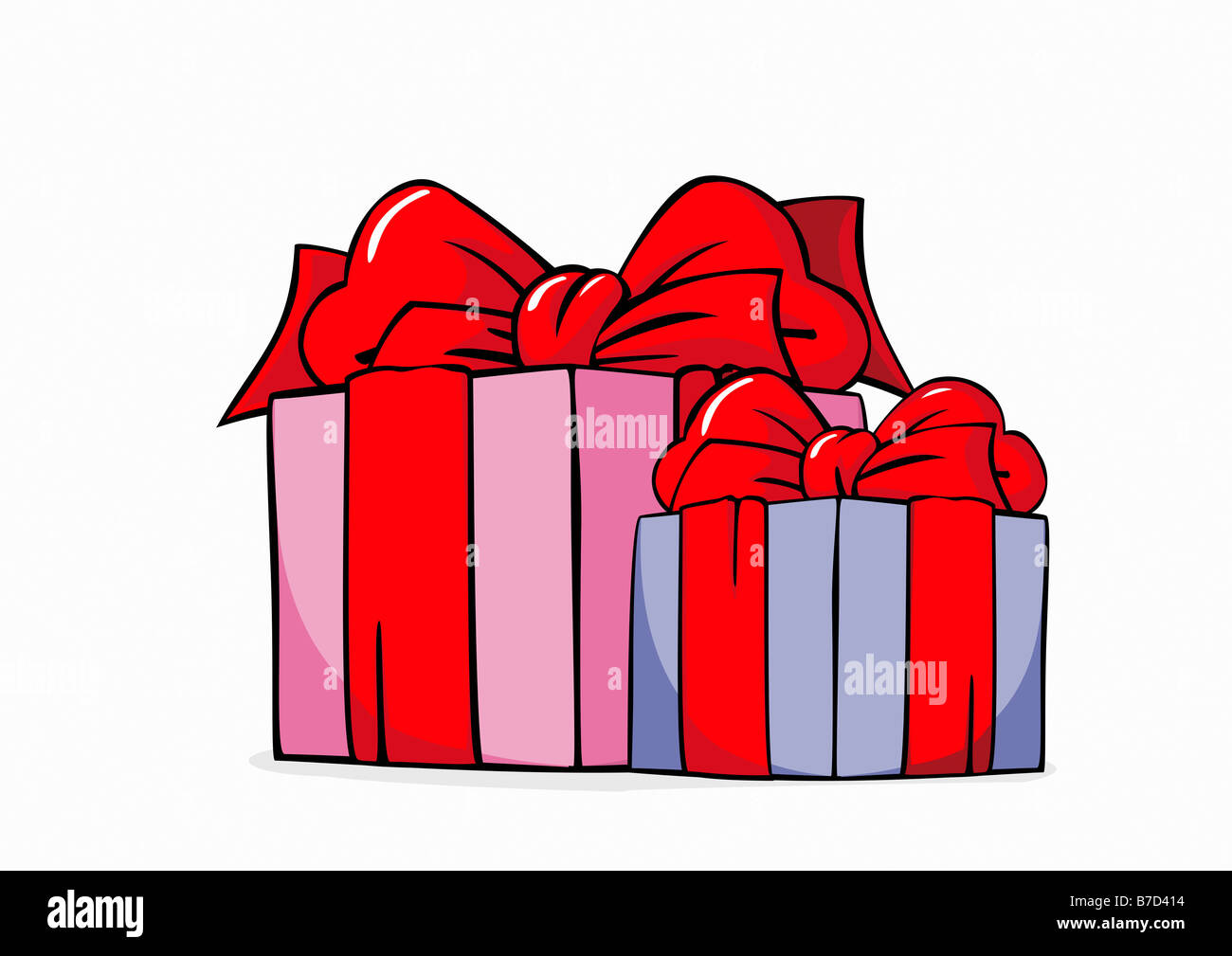 Two wrapped gifts Stock Photo - Alamy