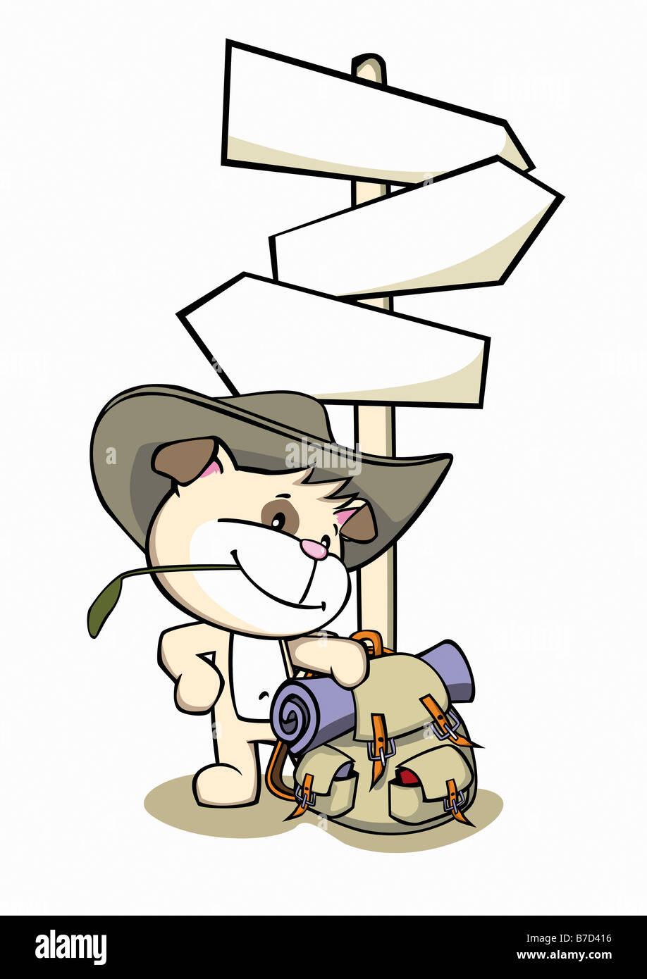 Cartoon sign post hi-res stock photography and images - Alamy