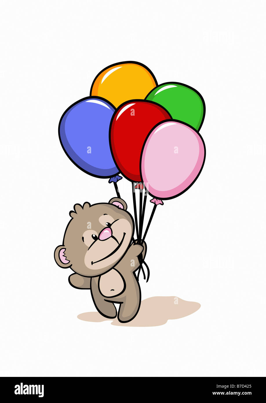 Bear with balloons Cut Out Stock Images & Pictures - Alamy