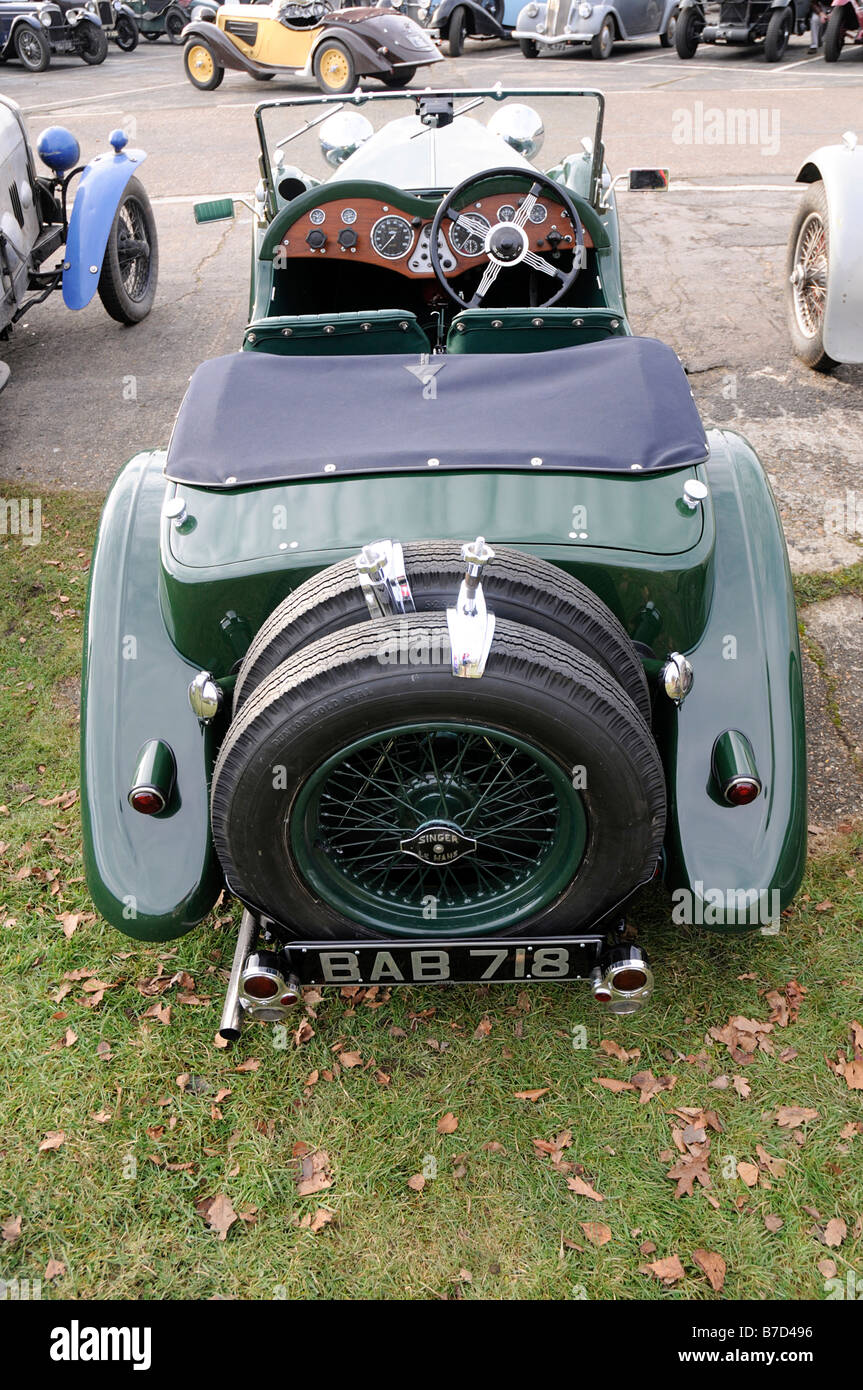 1937 Singer 1 5 Litre Sports VSCC New Year driving tests Brooklands ...