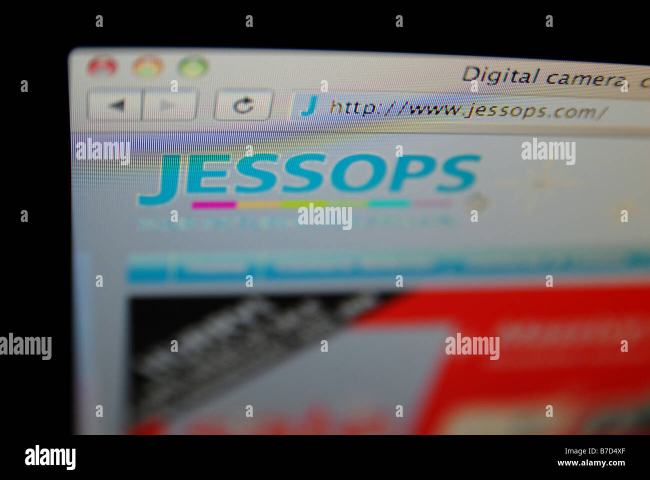 the Jessops website (creative focus Stock Photo - Alamy