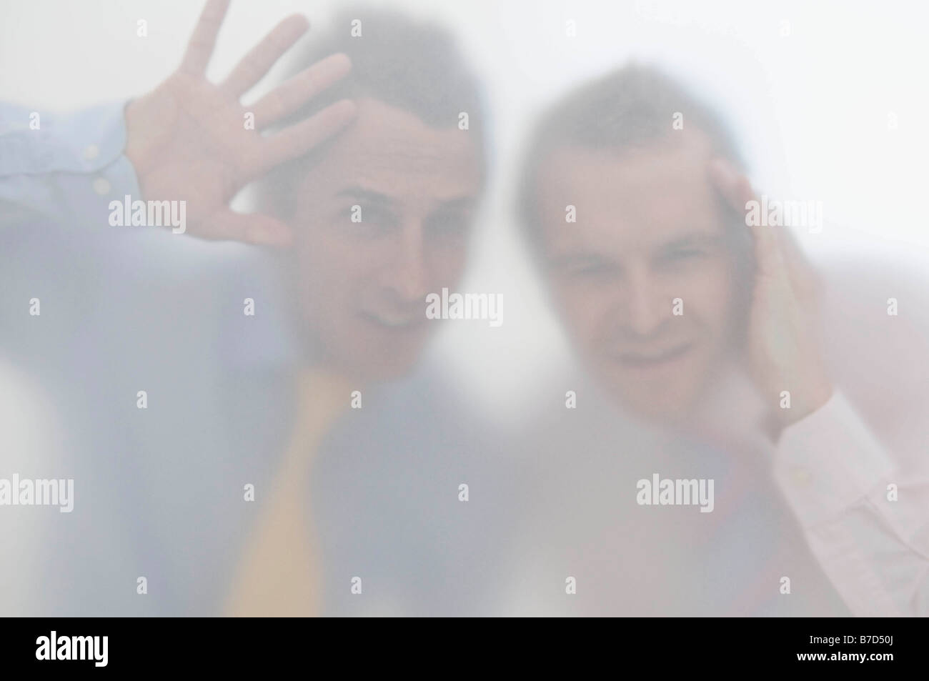 Portrait Young Man Peeking Behind High Resolution Stock Photography and ...