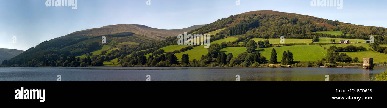 reservoir in the brecon beacons national park powys wales uk Stock ...