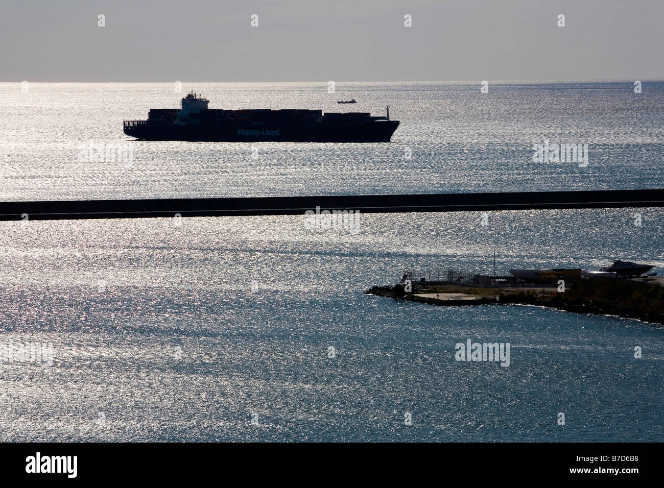 Container ship, harbour of Genoa Voltri, Genoa, Liguria, Italy Stock ...