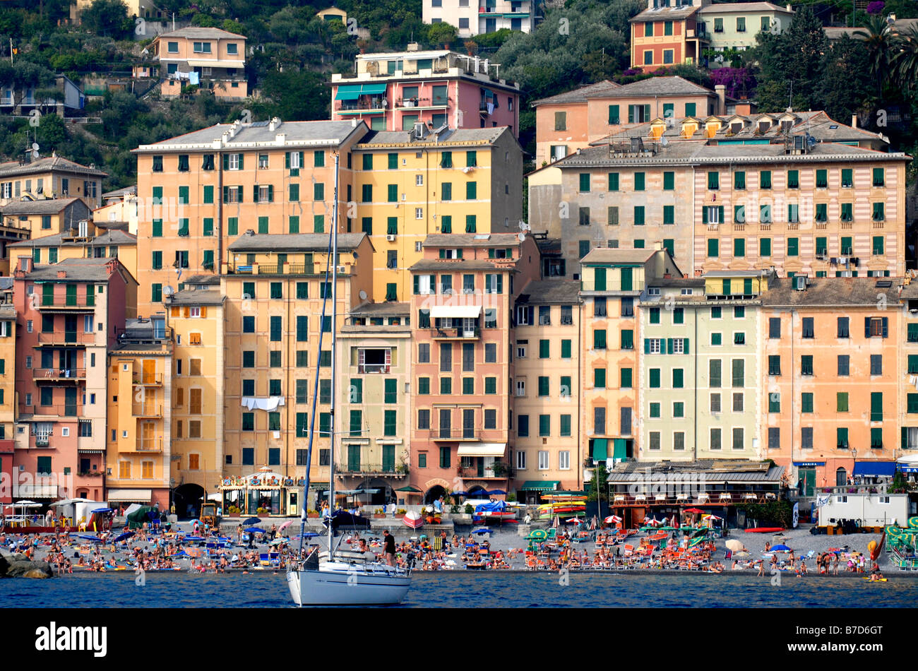 Cityscape, Camogli, Liguria, Italy Stock Photo - Alamy