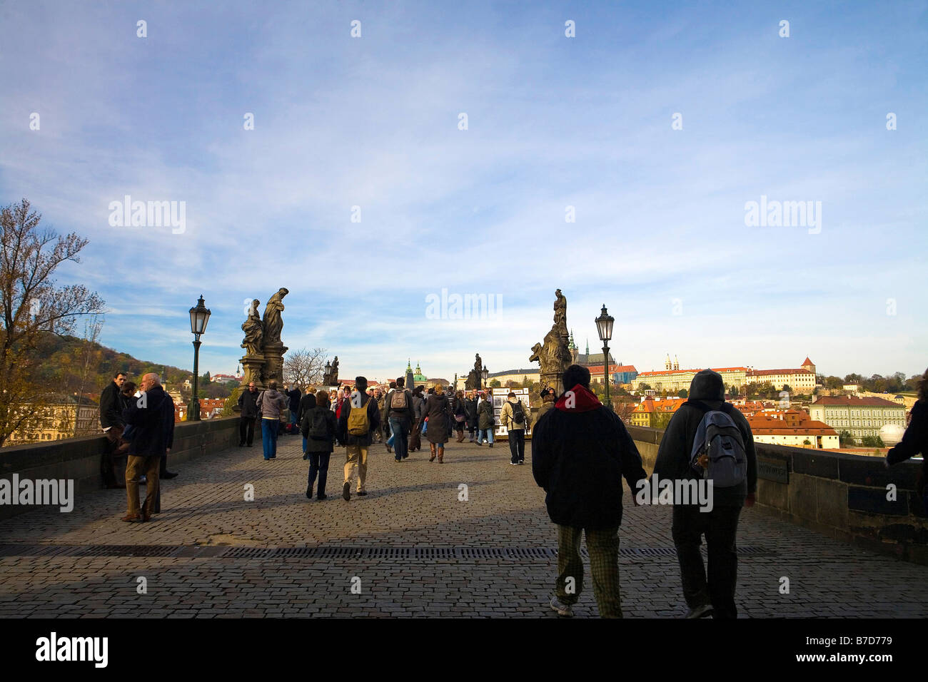 Sculpture, Karl bridge, Ponte Carlo, Praga, Prague, Czech Republic ...