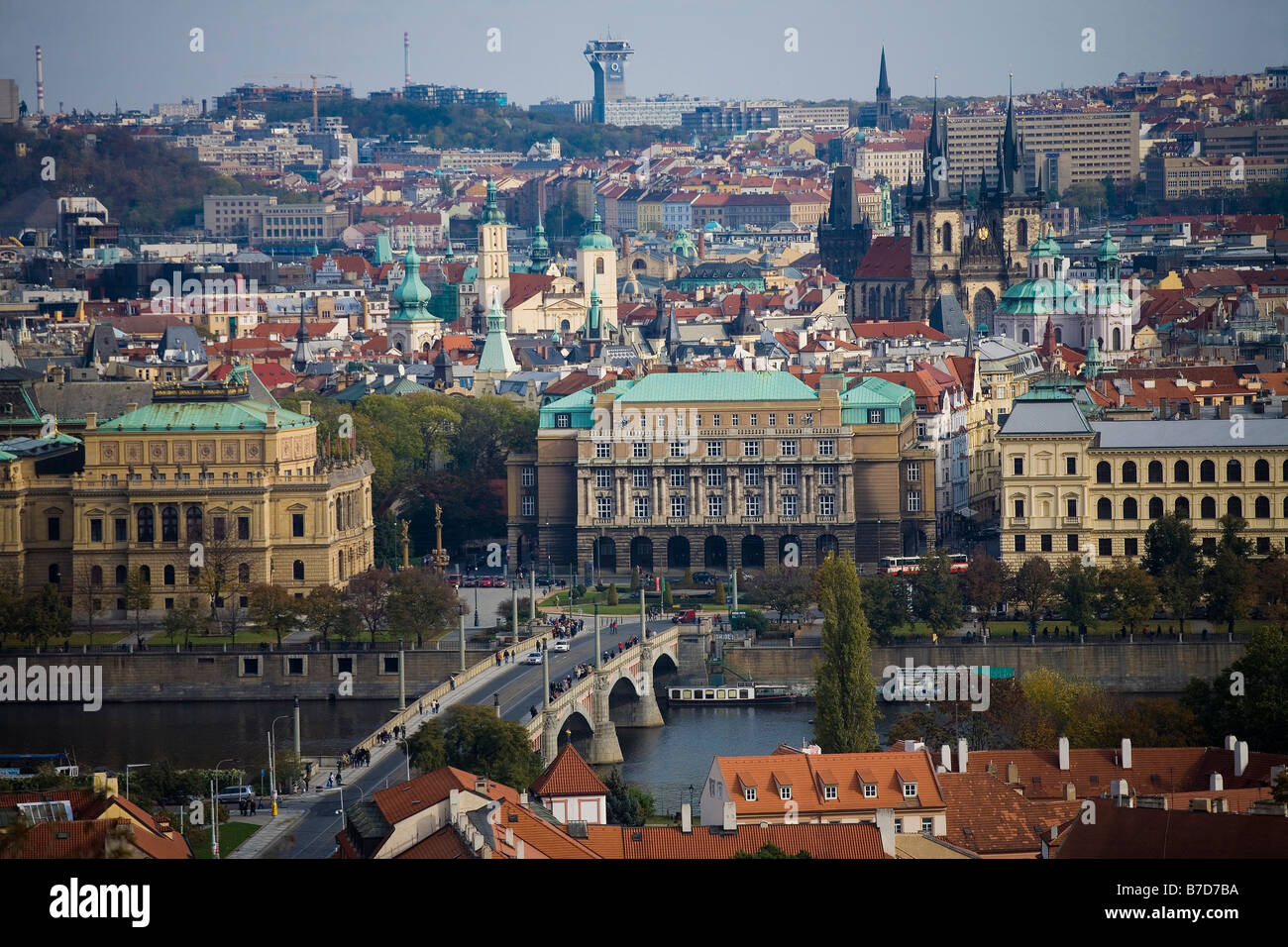 Cityscape, Old Town, Praga, Prague, Czech Republic, Europe Stock Photo ...
