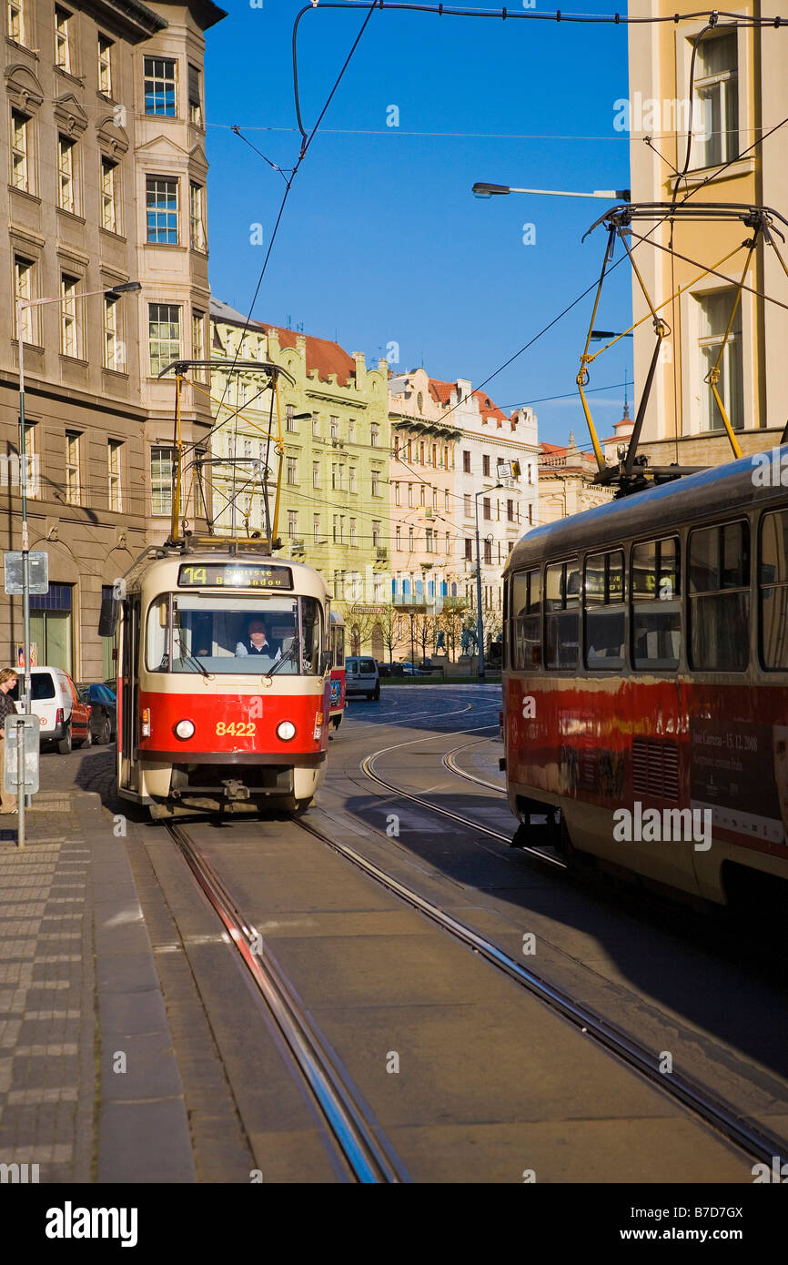 Tram, Prague, Czech Republic, Europe Stock Photo - Alamy
