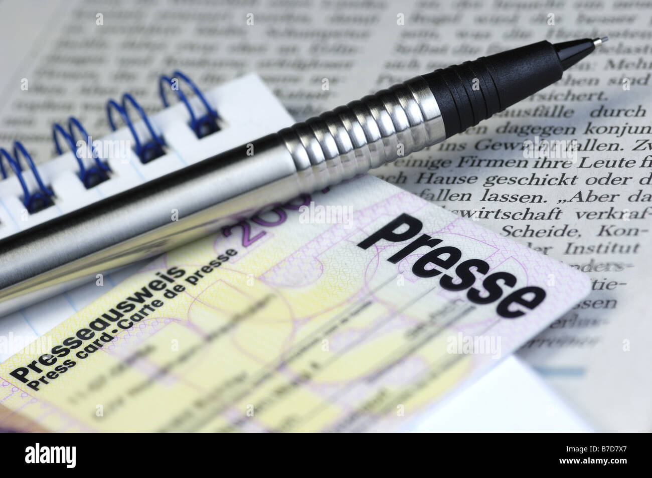 official german press card Stock Photo - Alamy