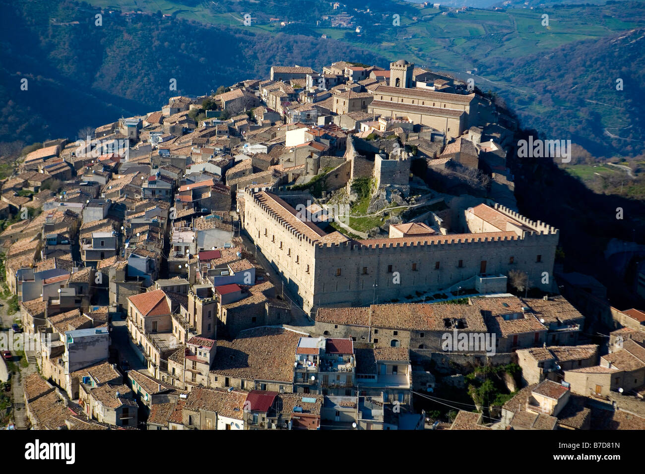 Aerial view, Montalbano Elicona, Sicily, Italy Stock Photo: 21804657 ...