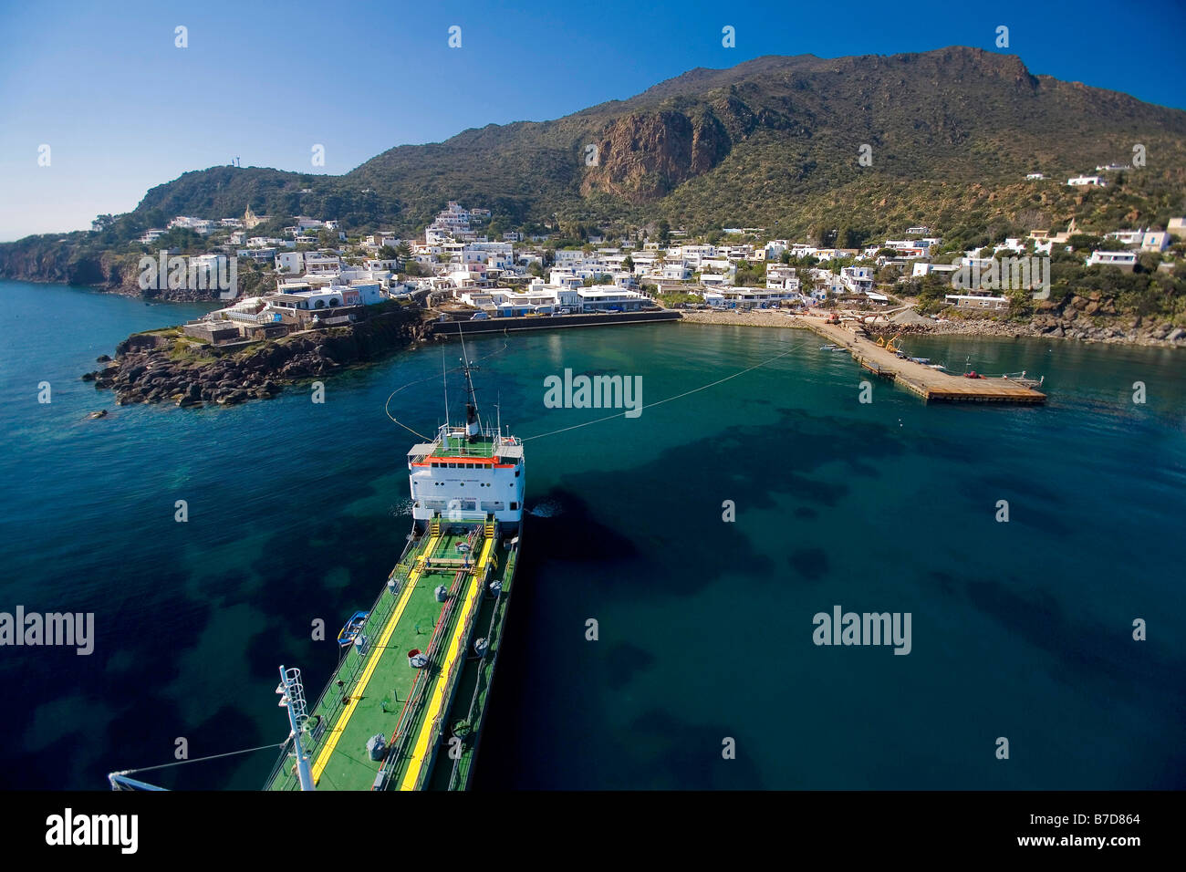 Aerial view, Panarea island, Aeolian Islands, Sicily, Italy Stock Photo ...