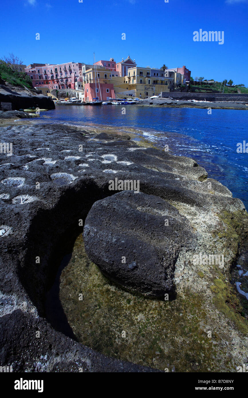 Old roman bollard, Ventotene island, Lazio, Italy Stock Photo - Alamy