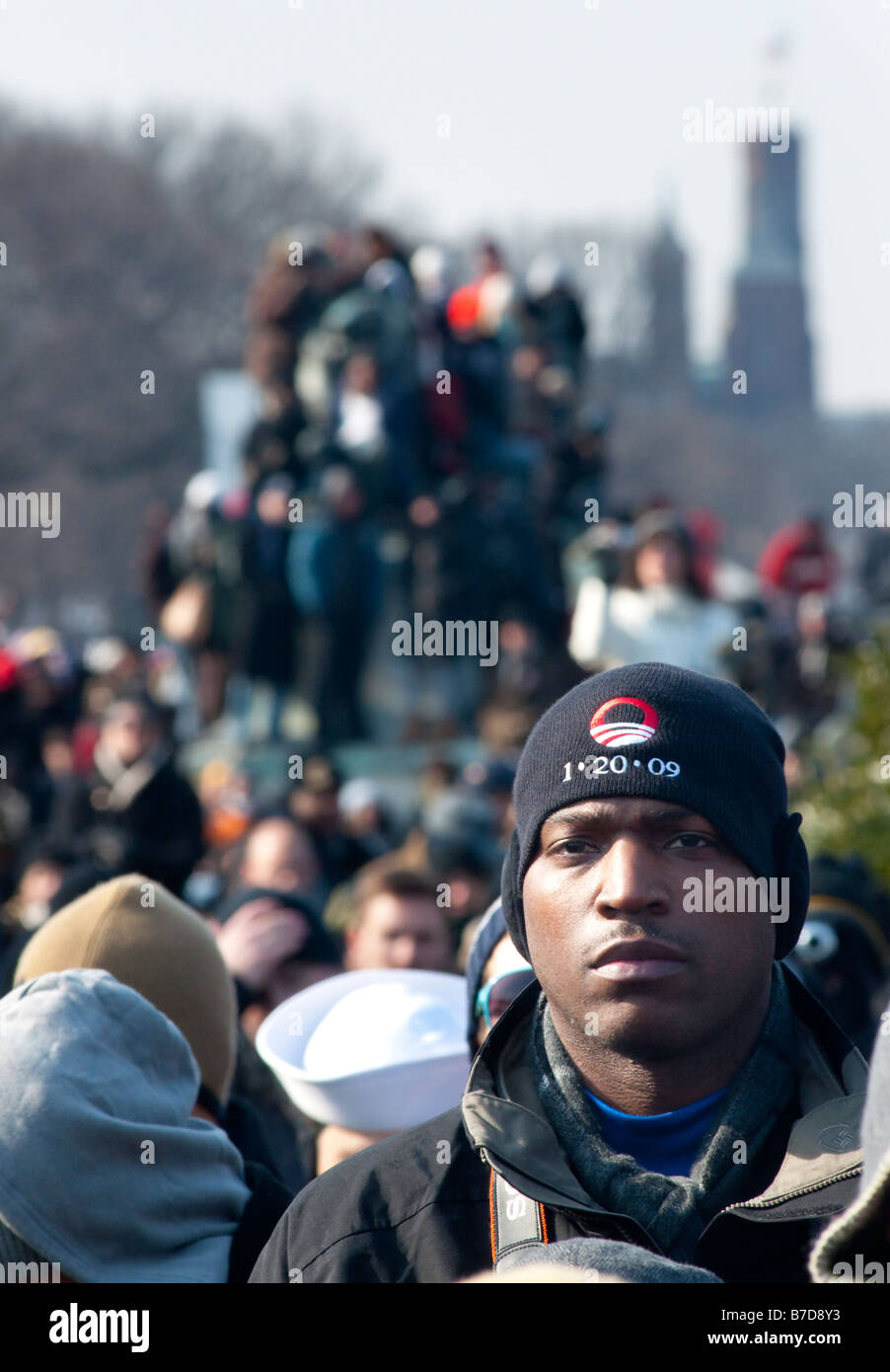Travis Sherer of Houston, Texas, stands among the estimated 1.8 million ...