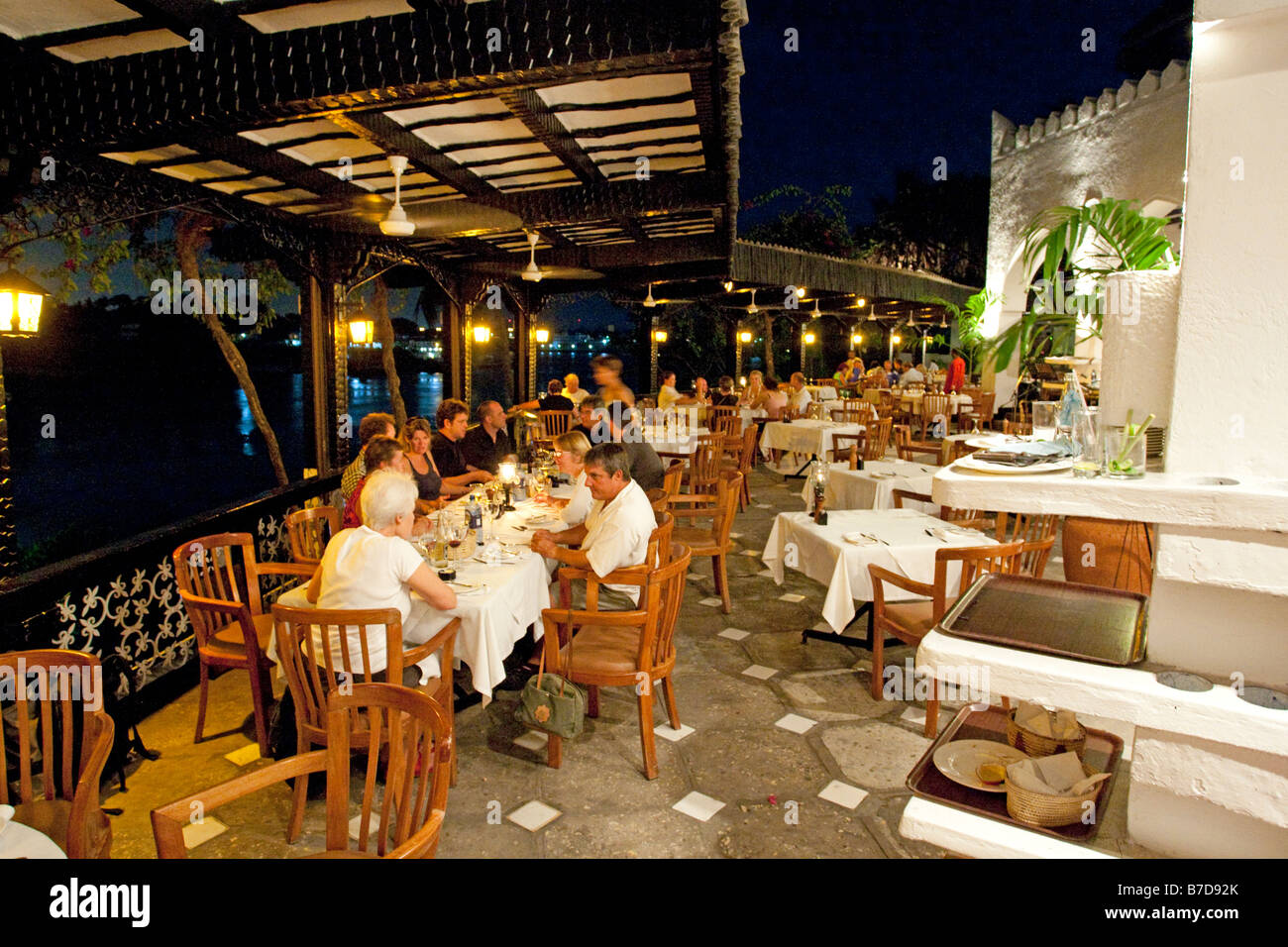 Inside Tamarind restauraunt Mombasa Kenya Stock Photo - Alamy