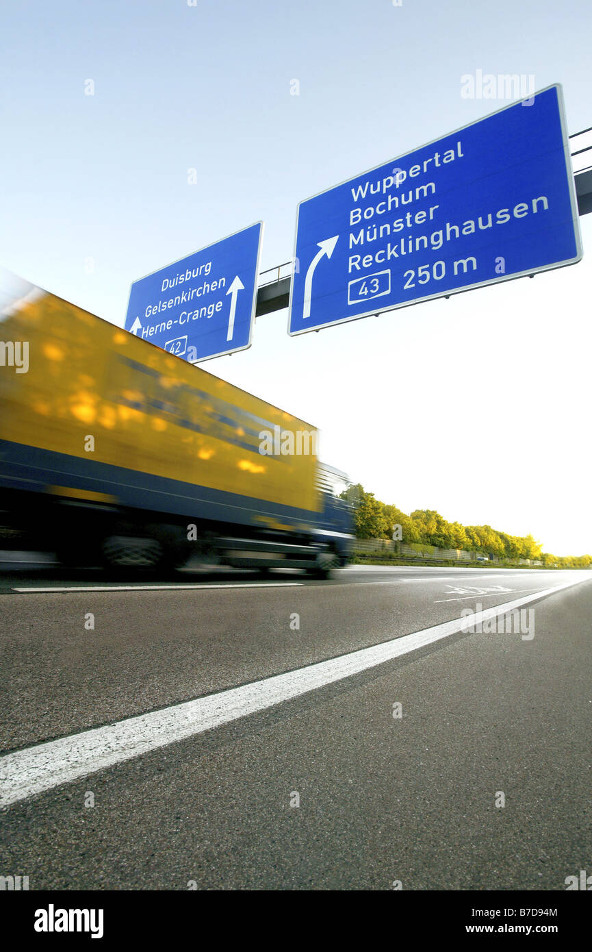 lorry at the highway Stock Photo - Alamy