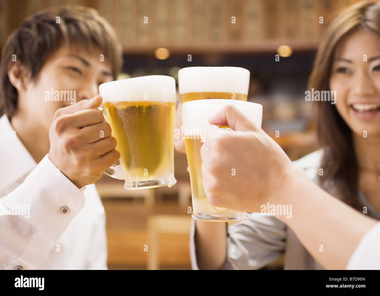 Young People Toasting Stock Photo - Alamy