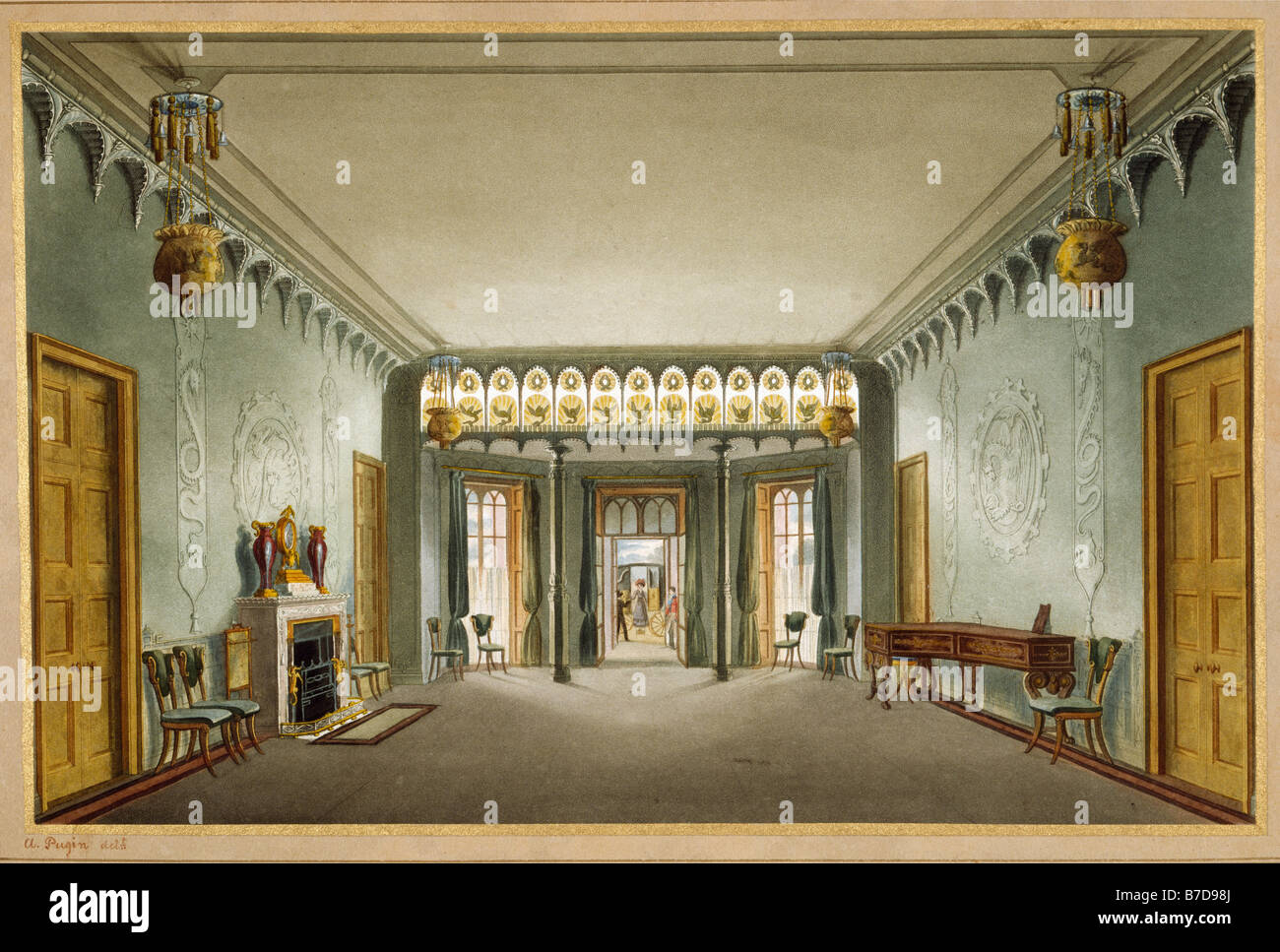 Royal Pavilion Brighton Entrance Hall Nash & Pugin Stock Photo - Alamy