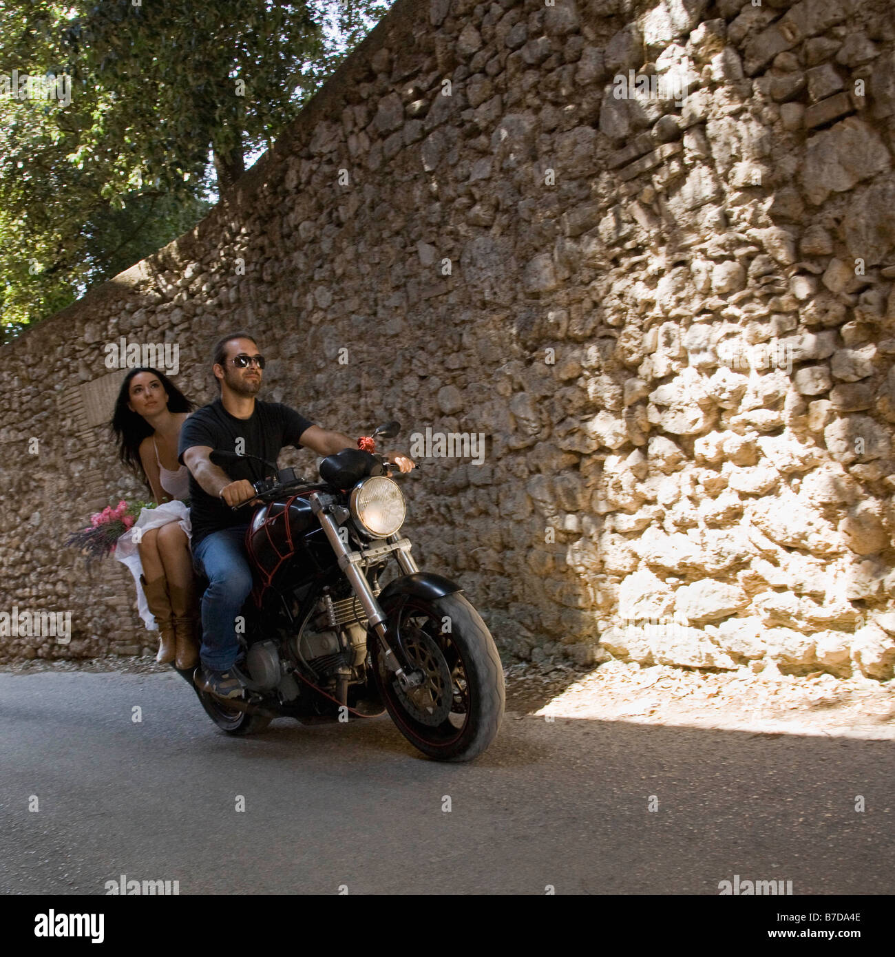 Three riding motorcycle hi-res stock photography and images - Alamy