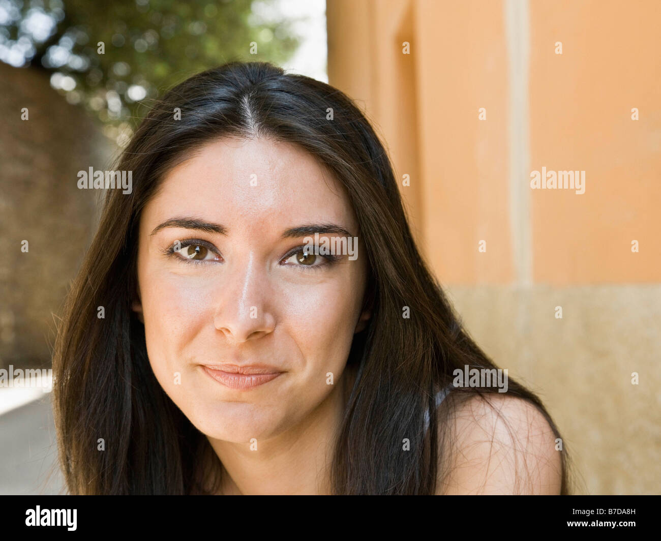 Portrait of a smiling woman Stock Photo - Alamy