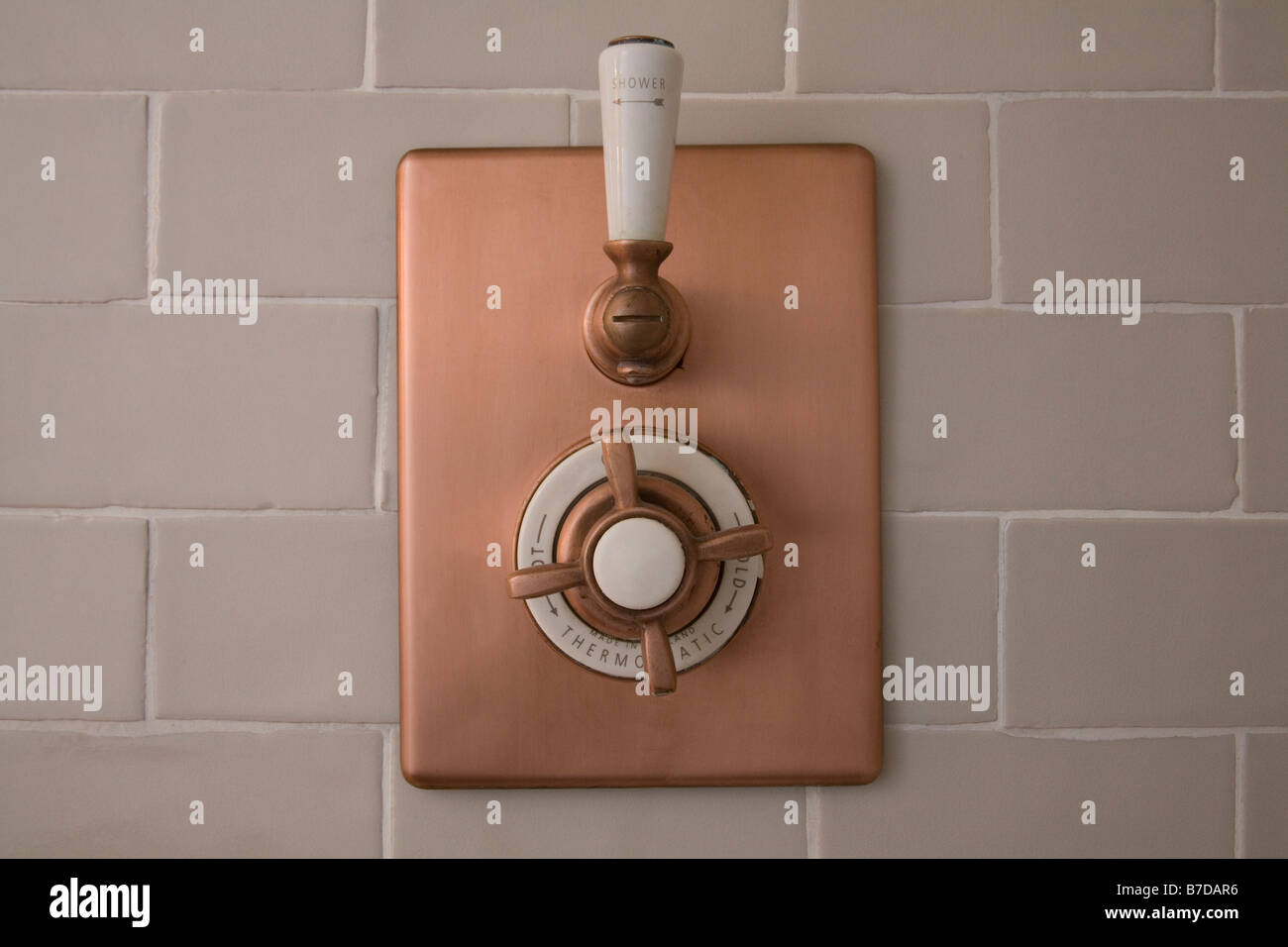 Bath Taps control Stock Photo - Alamy