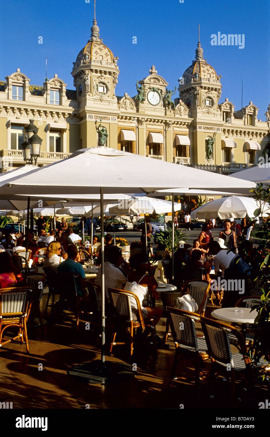 outdoor bar in the Monte Carlo casino square Stock Photo - Alamy