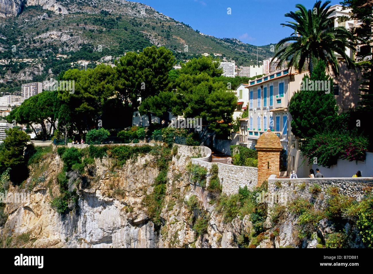 The natural cliff around the historic city of Monaco Stock Photo - Alamy