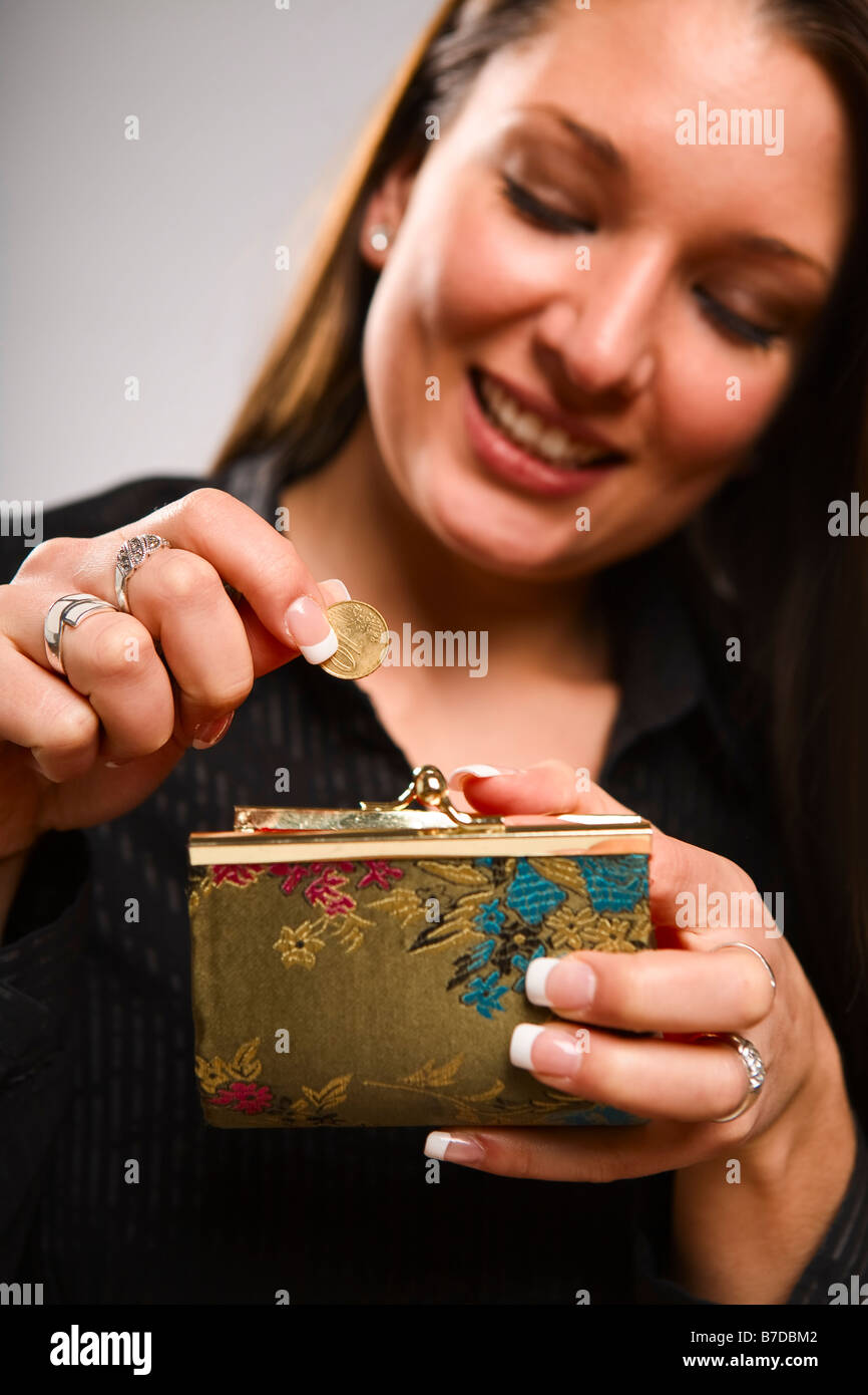 Young caucasian brunette woman holding hi-res stock photography and ...