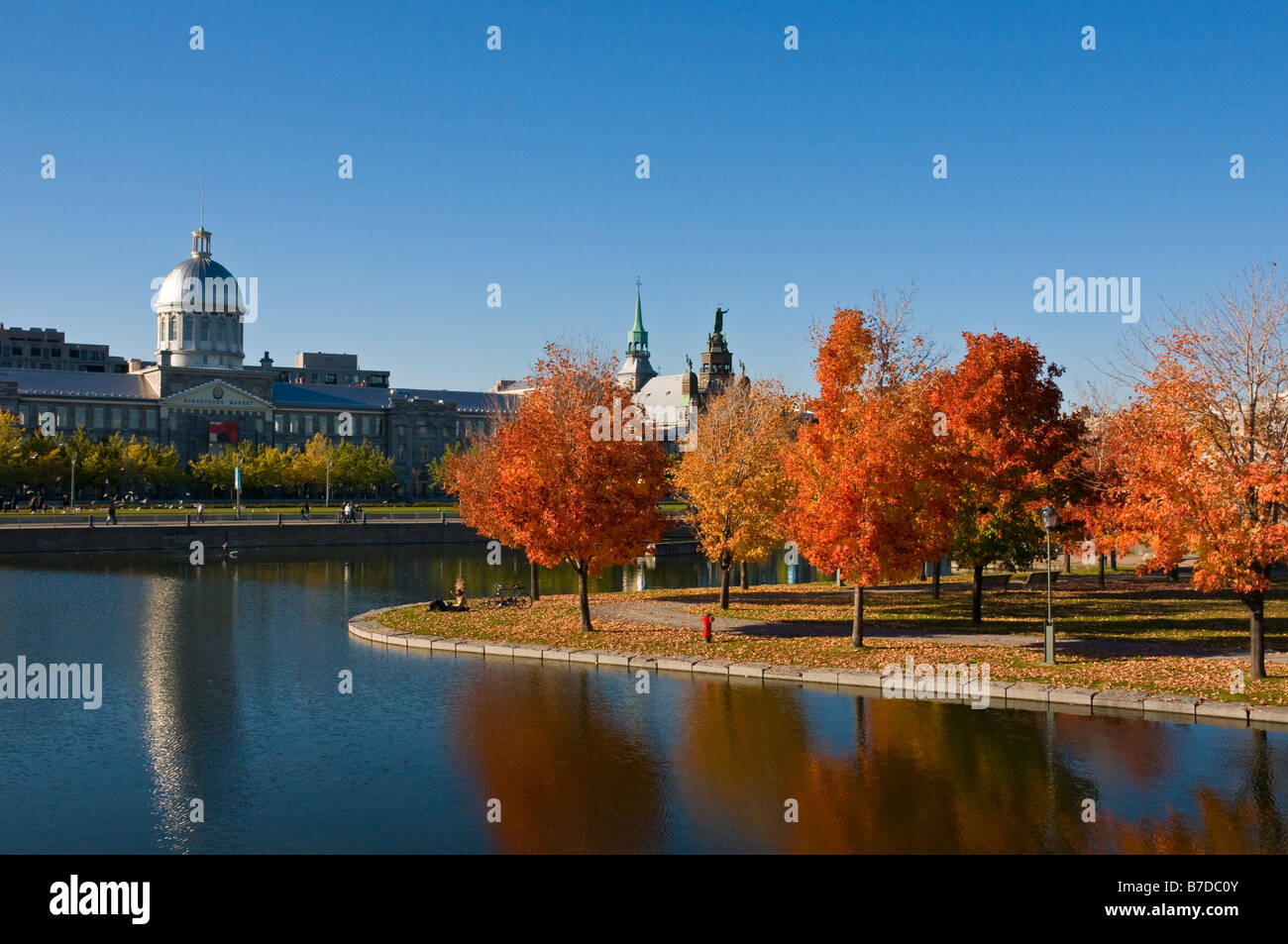 Bonsecours market building & bassin bonsecours Old Montreal canada ...