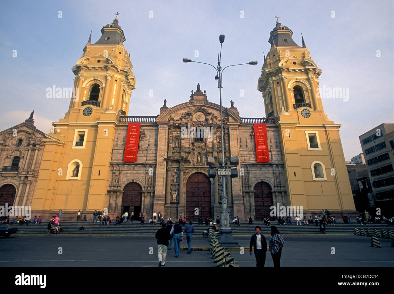 Cathedral, Roman Catholic cathedral, Plaza de Armas, city of Lima, Lima ...