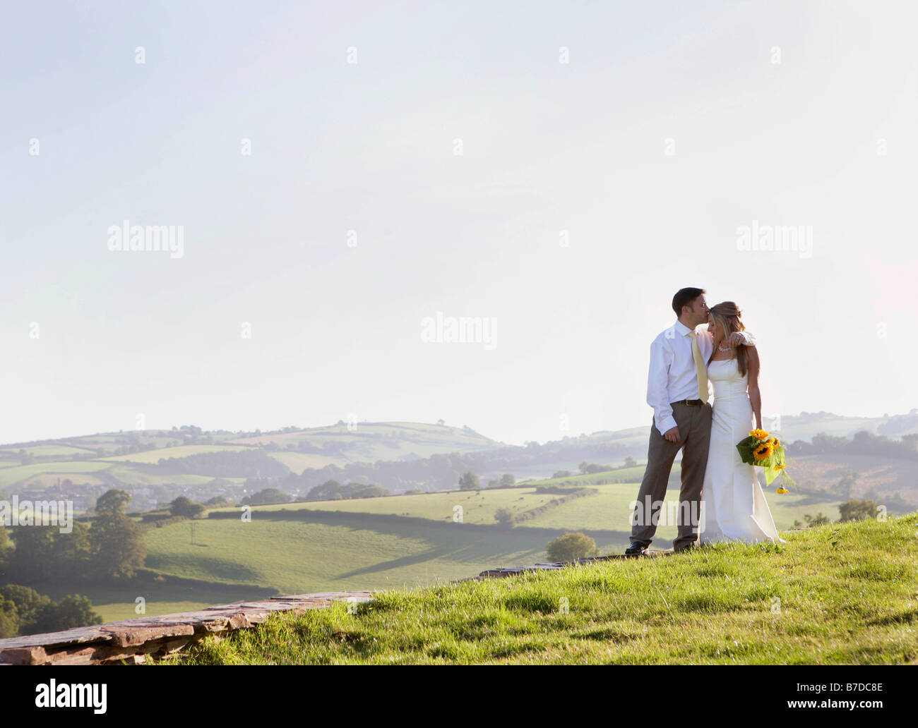 Newly weds on wedding day Stock Photo - Alamy