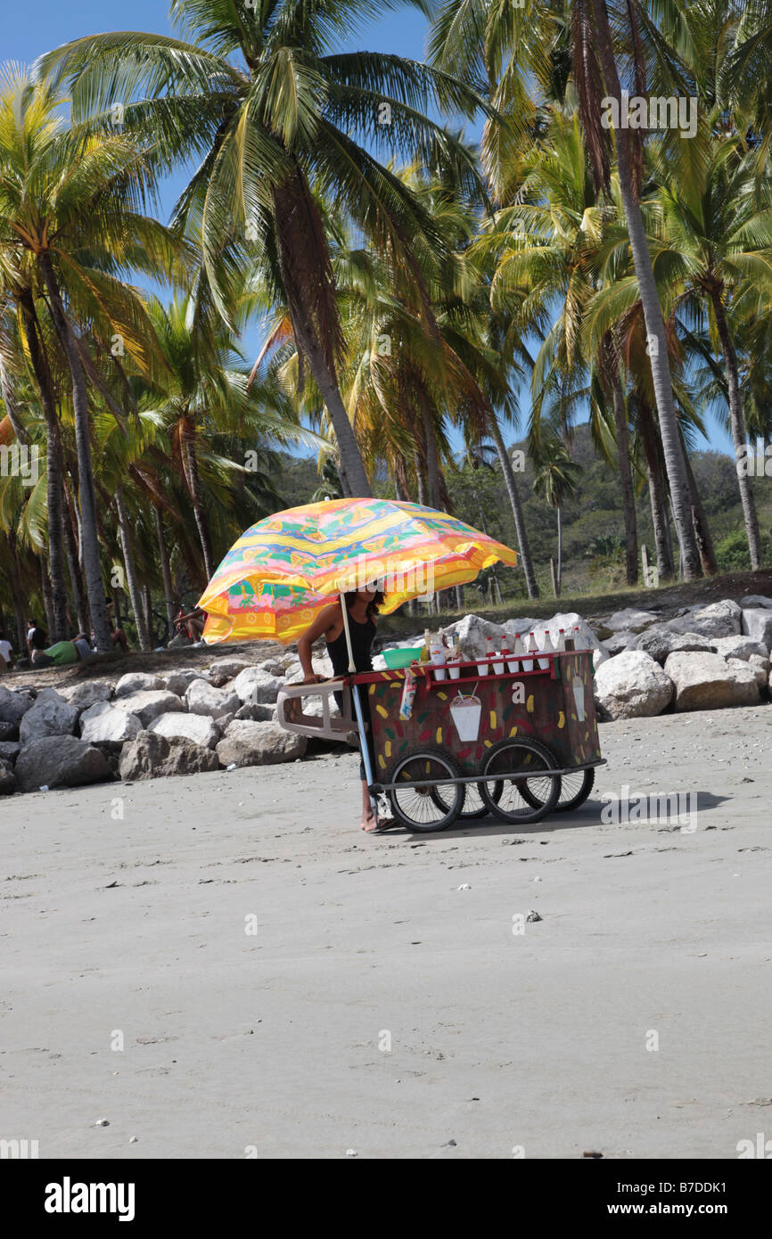 Ice Cream man on beach in Costa Rica Stock Photo - Alamy