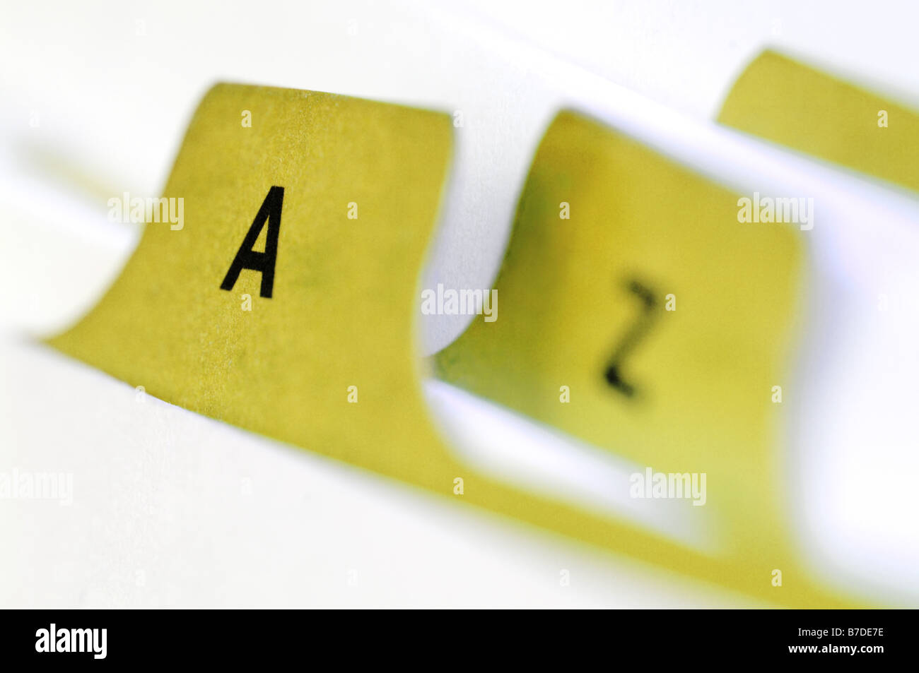 file cards A-Z Stock Photo - Alamy