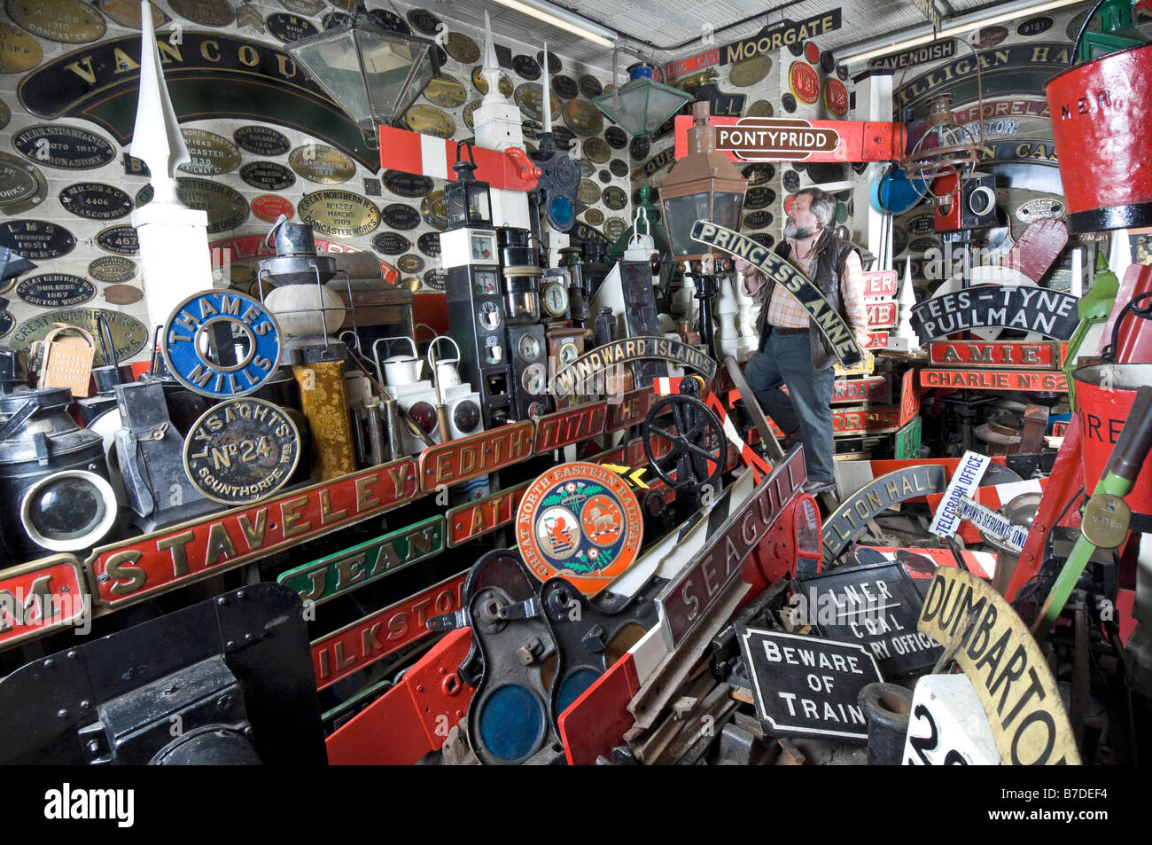 Doncaster Grammar School Railway Museum curator Pete Sargieson arranges ...